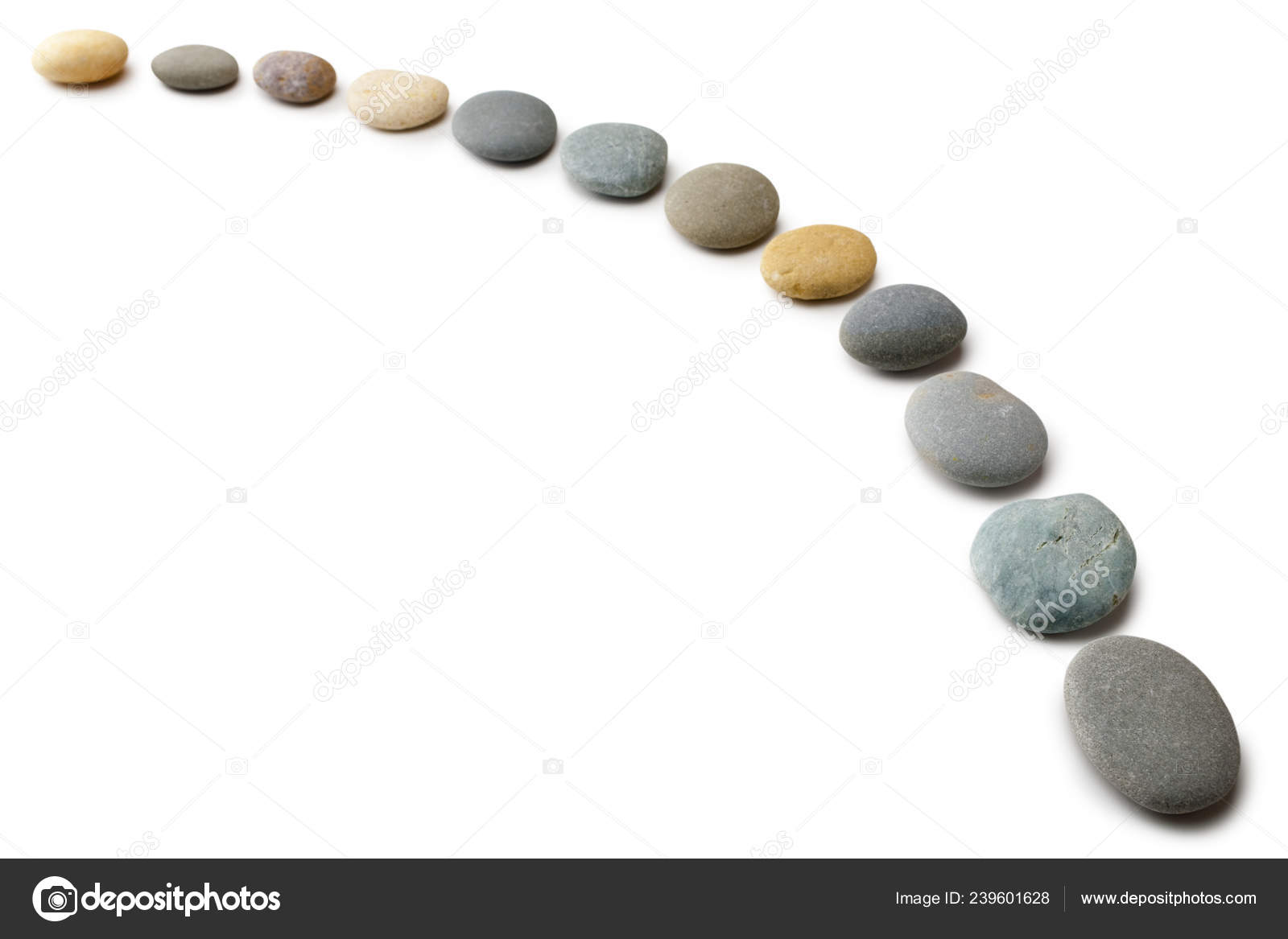 Twelve Pebbles in a Line — Stock Photo © TravellingLight #239601628