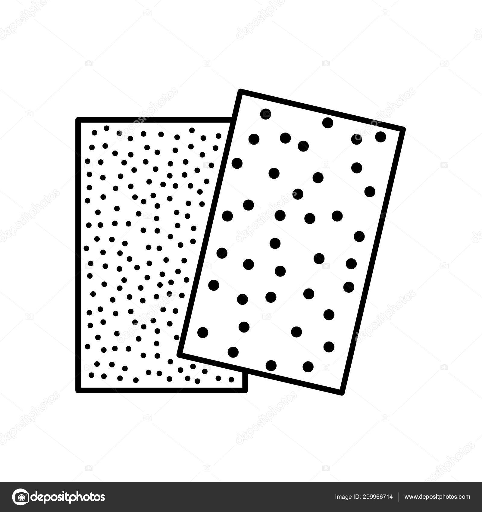 Icono de línea de lija. Ilustración en blanco y negro de abras de ...