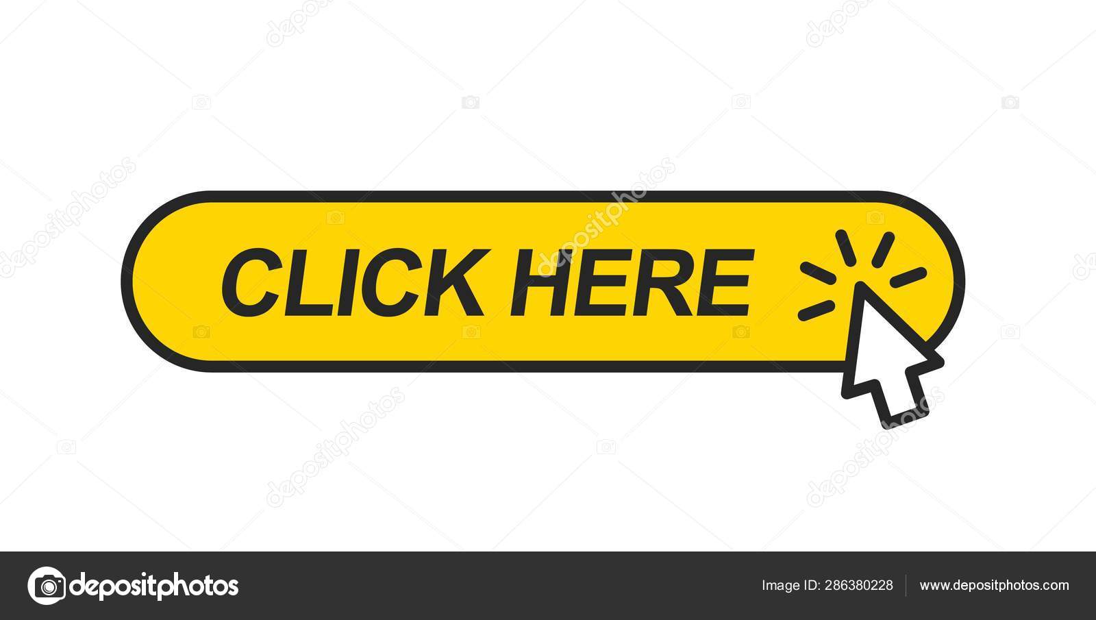 Click here. Button with mouse cursor icon. Stock Vector Image by ©Ovnex #286380228