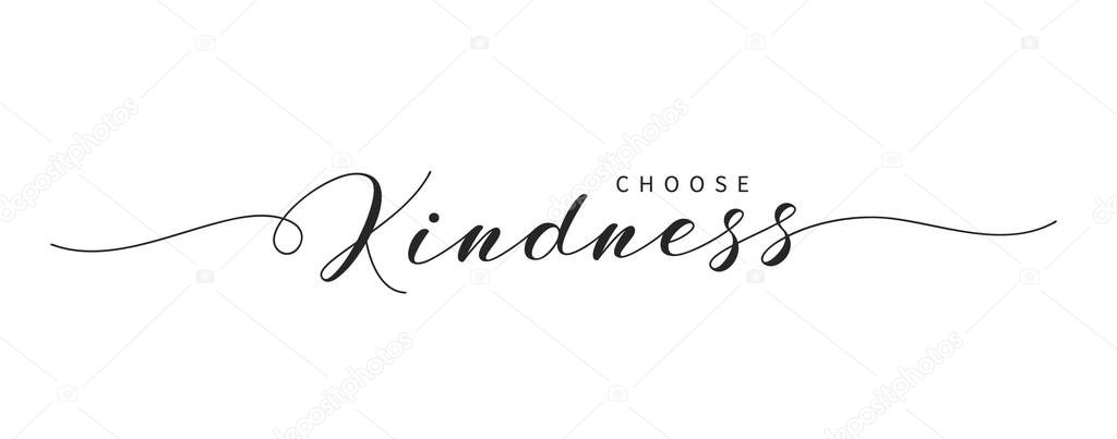 Elija Amabilidad dibujado a mano letras de cepillo. Elegante texto ...