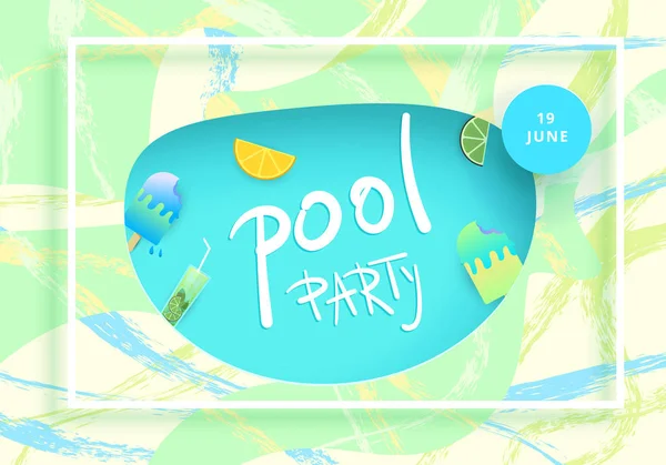 Pool party flyer imágenes de stock de arte vectorial | Depositphotos