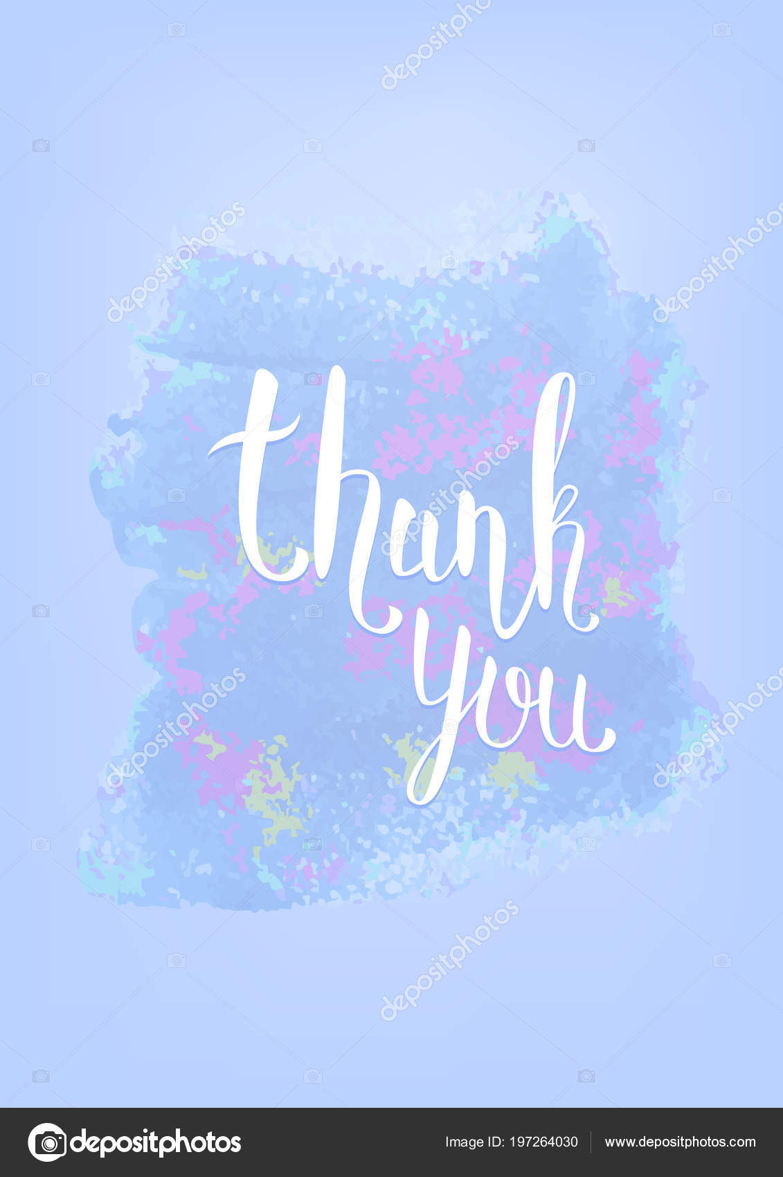 Thank You Card Vertical Banner Handwritten Lettering Template Social ...