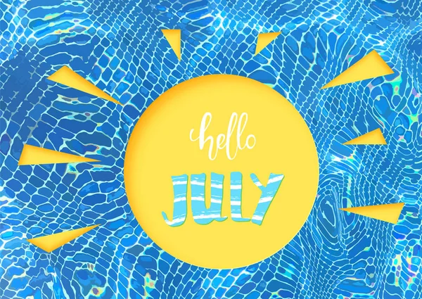 Hello july imágenes de stock de arte vectorial | Depositphotos