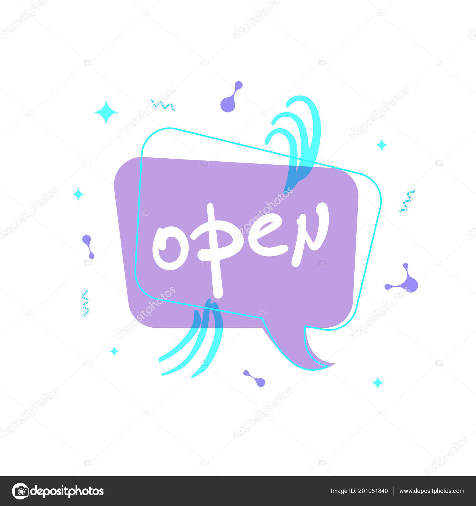 Open Singboard Isolated White Background Vector Illustration Stock ...