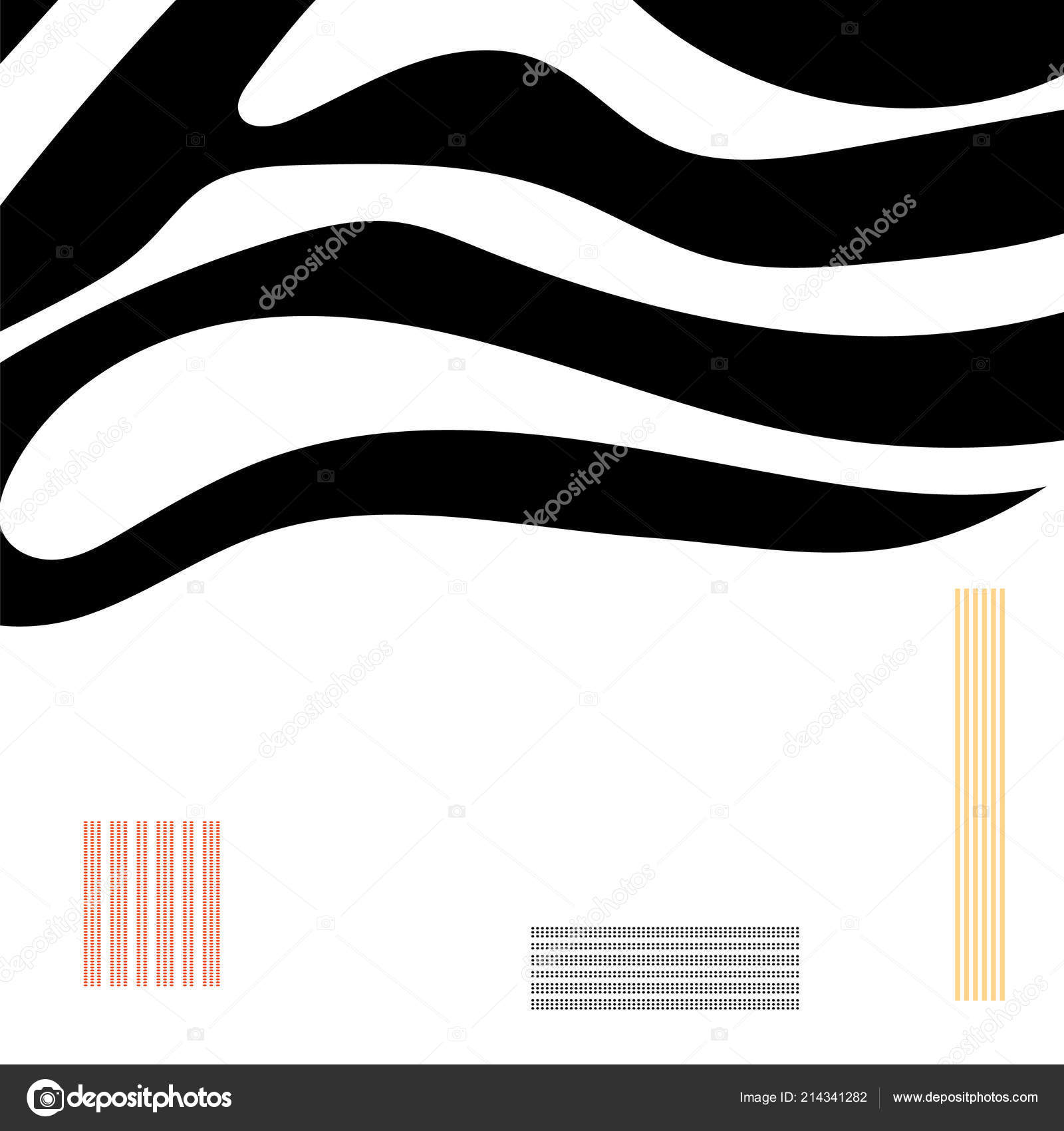 Template with zebra stripes pattern. Vector illustration. Stock Vector ...