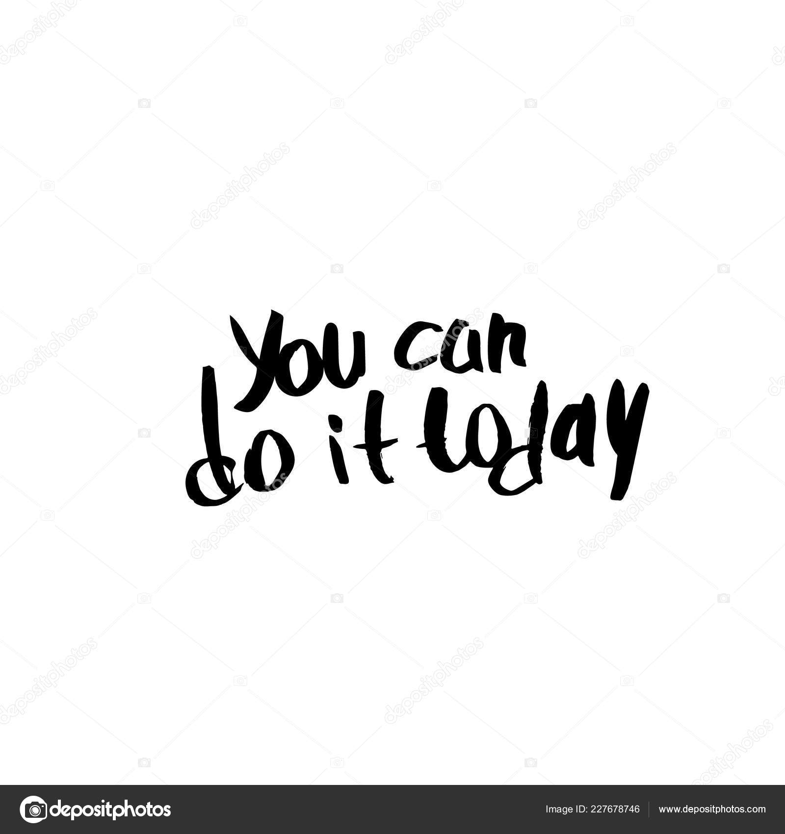 You time is now vector handwritten lettering. Stock Vector by ...