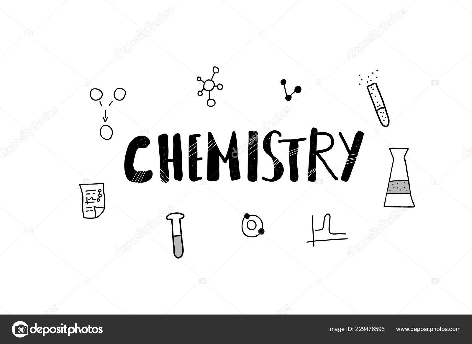 Chemistry doodle objects set. Vector illistration. Stock Vector Image ...