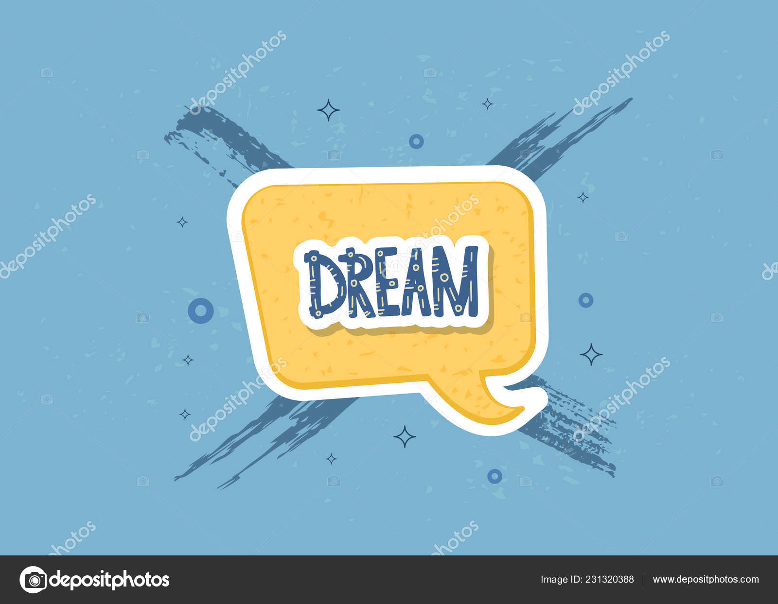Dream handwritten vector lettering. Stock Vector by ©Syuzannam 231320388