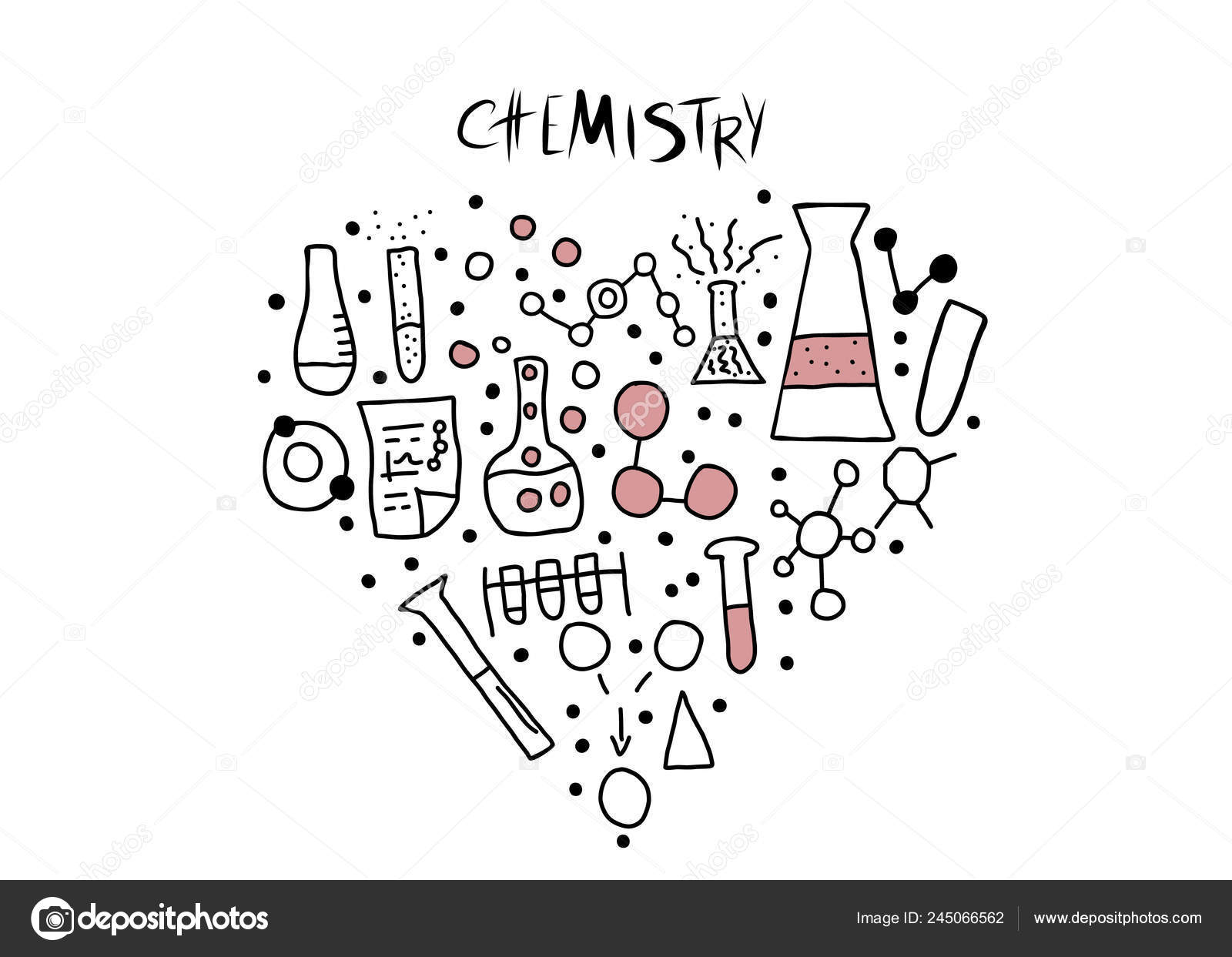 Chemistry doodle objects set. Vector illistration. Stock Vector by ...