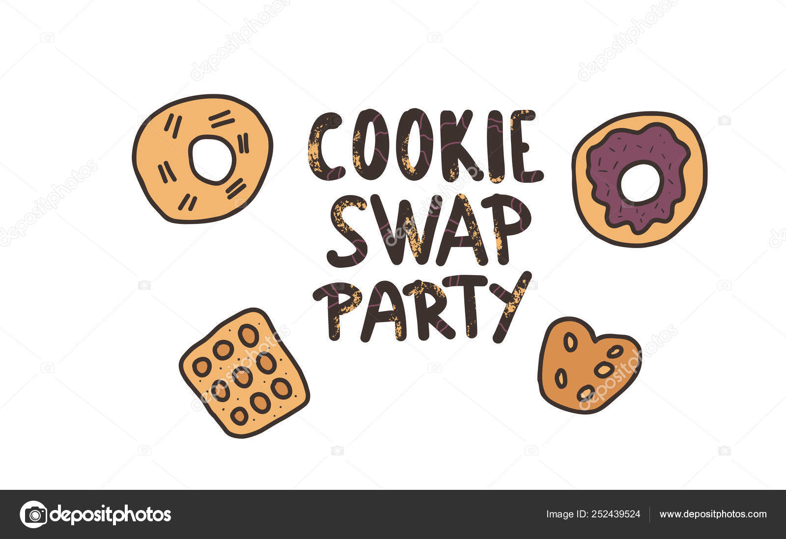 Cookie Swap lettering. Vector concept design. Stock Vector Image by ...