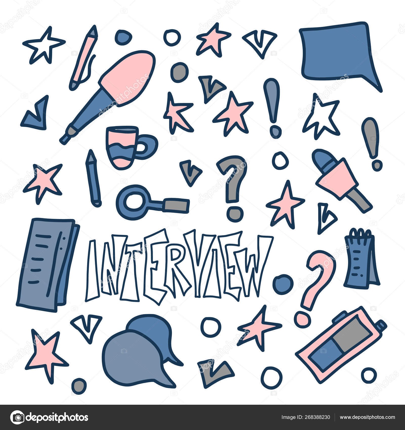 Interview design poster. Vector illustration. Stock Vector Image by ...