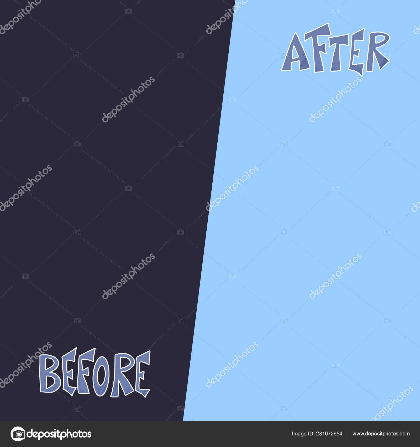 Before and after template. Vector illustration. Stock Vector Image by ...