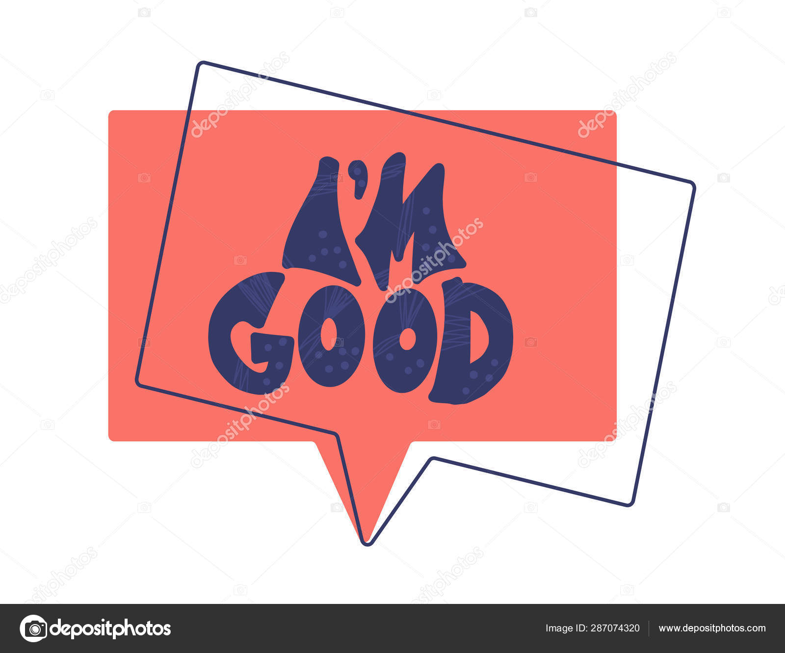 I am good phrase. Vector text illustration. Stock Vector Image by ...