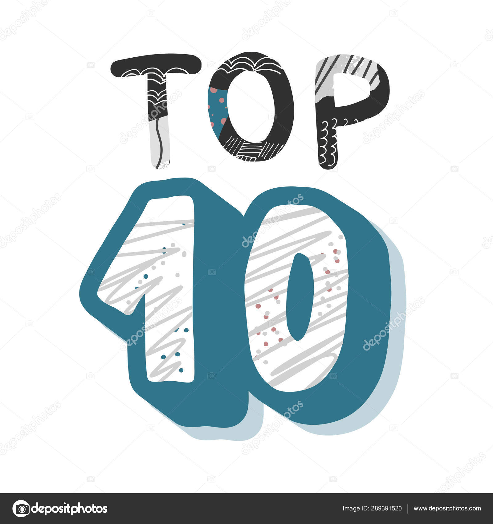 Top 10 list blank. Vector template dsign. Stock Vector Image by ...
