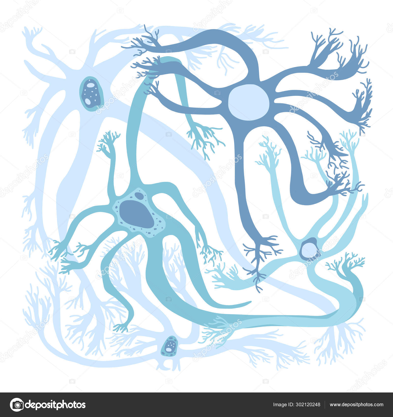 Neuron cells. Vector simple design illustartion. Stock Vector Image by ...