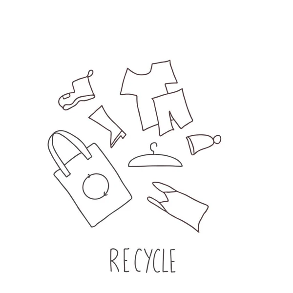 Recycle Symbol Recycling Clothes Sign Isolated White Background Zero ...