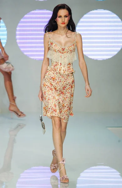 Paris France October 2003 Model Malin Persson Getting Ready Backstage ...