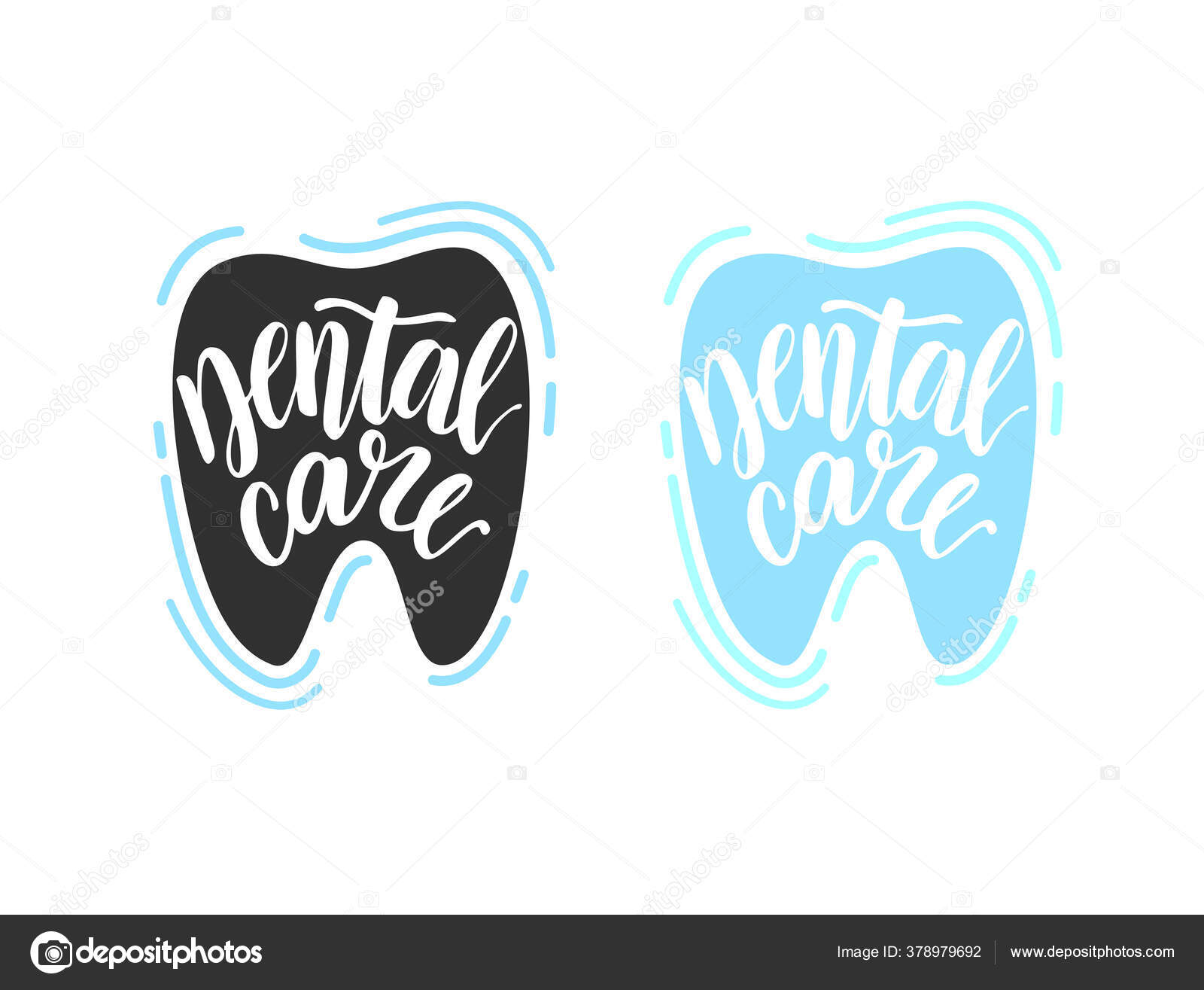 Dental Care Lettering Calligraphy Inscription Handwriting Word Tooth ...