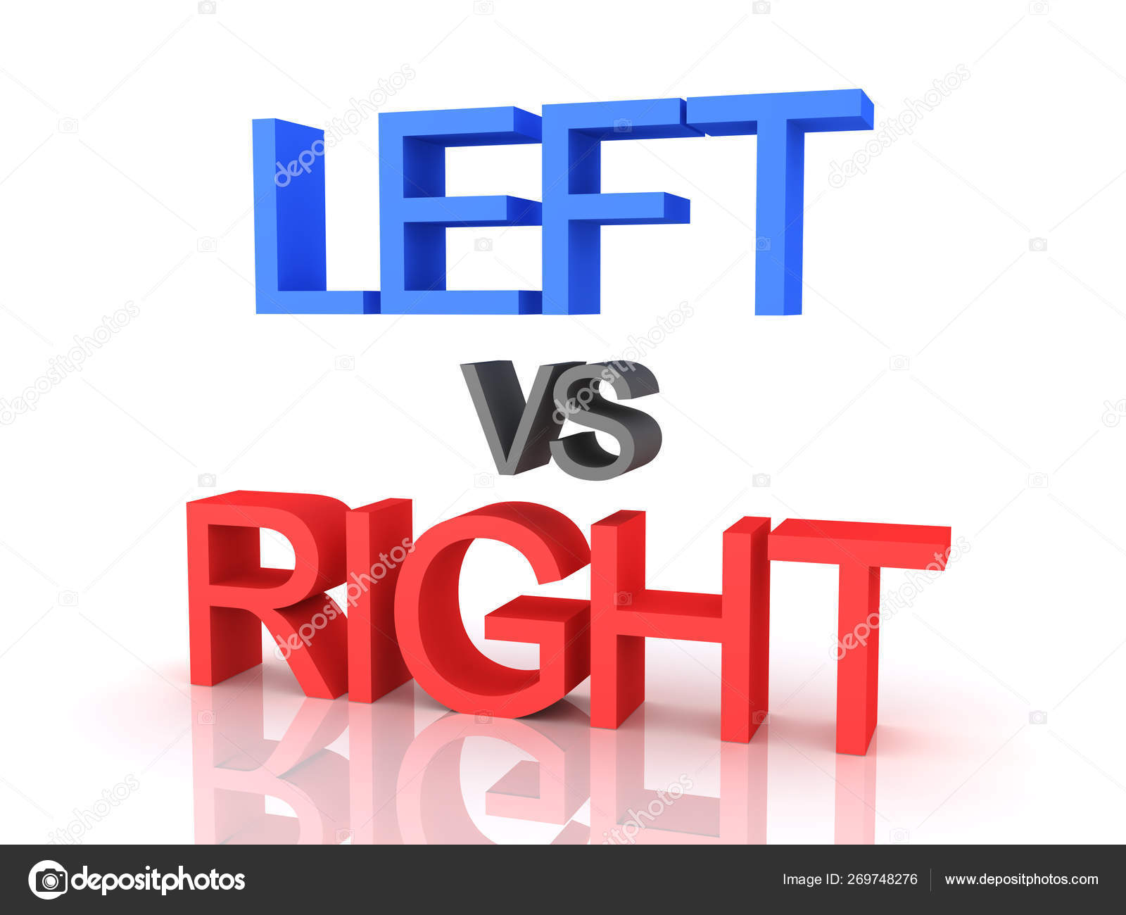 3D Rendering of Left vs Right text — Stock Photo © Lucian3D #269748276
