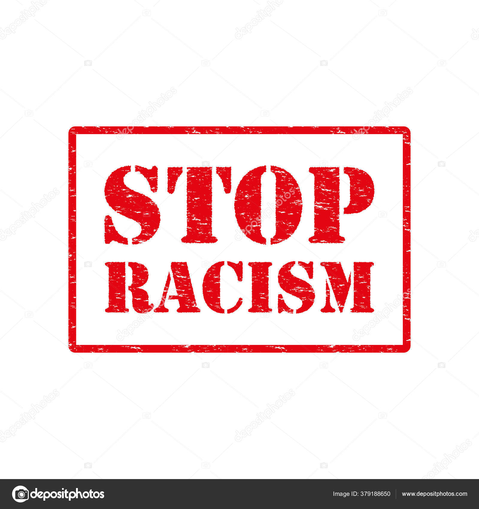 Stop Racism Stop Discrimination Sign Red Rubber Stamp Grunge Texture ...
