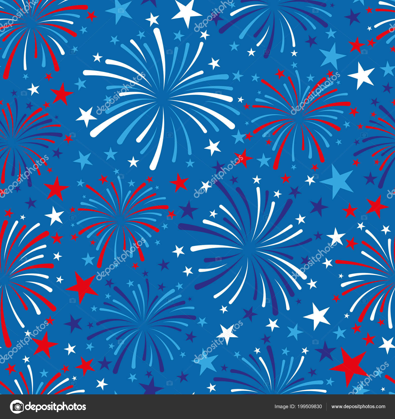 4Th July Background Fireworks Blue Background — Stock Photo ...