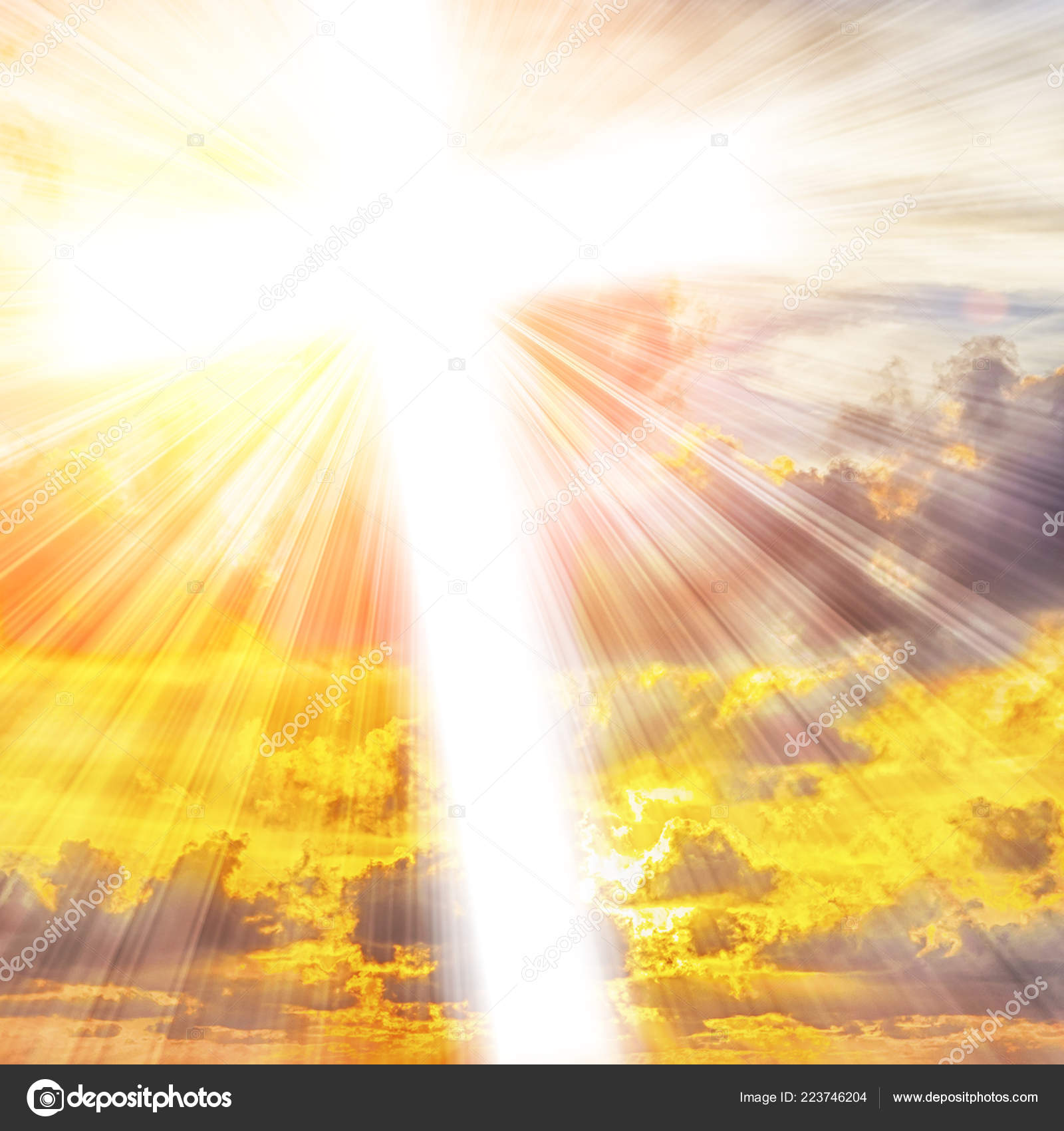 Glowing Cross Beautiful Sky Background Stock Photo by ©merrydolla 223746204