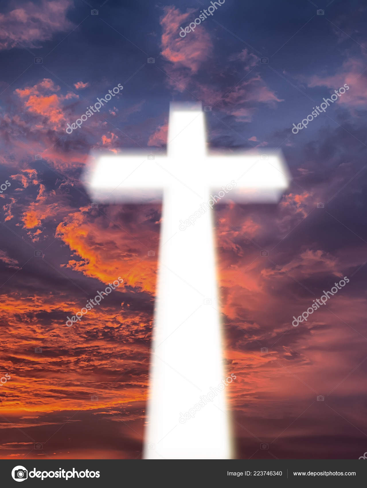 Glowing Cross Beautiful Sky Background — Stock Photo © merrydolla ...