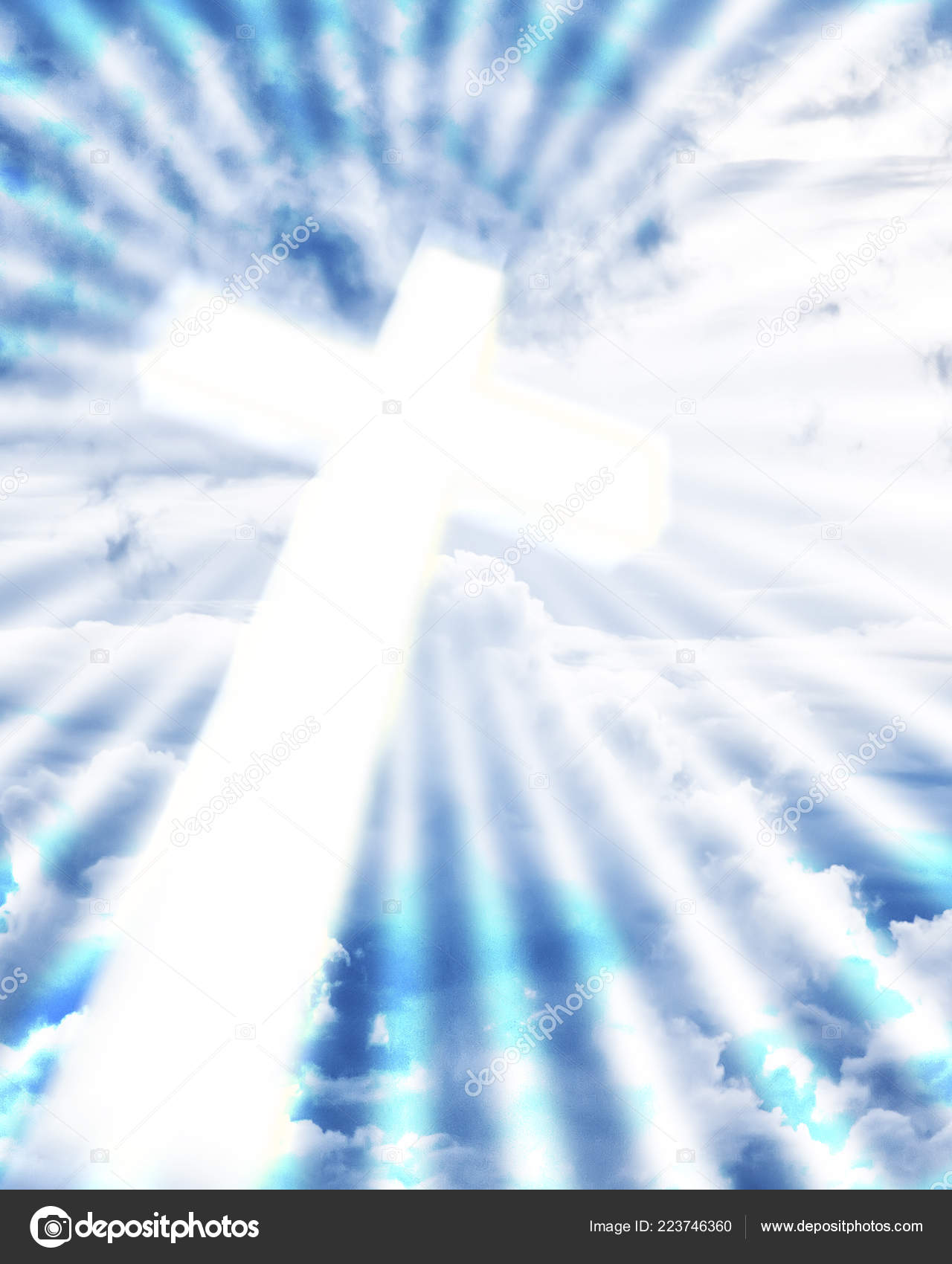 Glowing Cross Beautiful Sky Background — Stock Photo © merrydolla ...