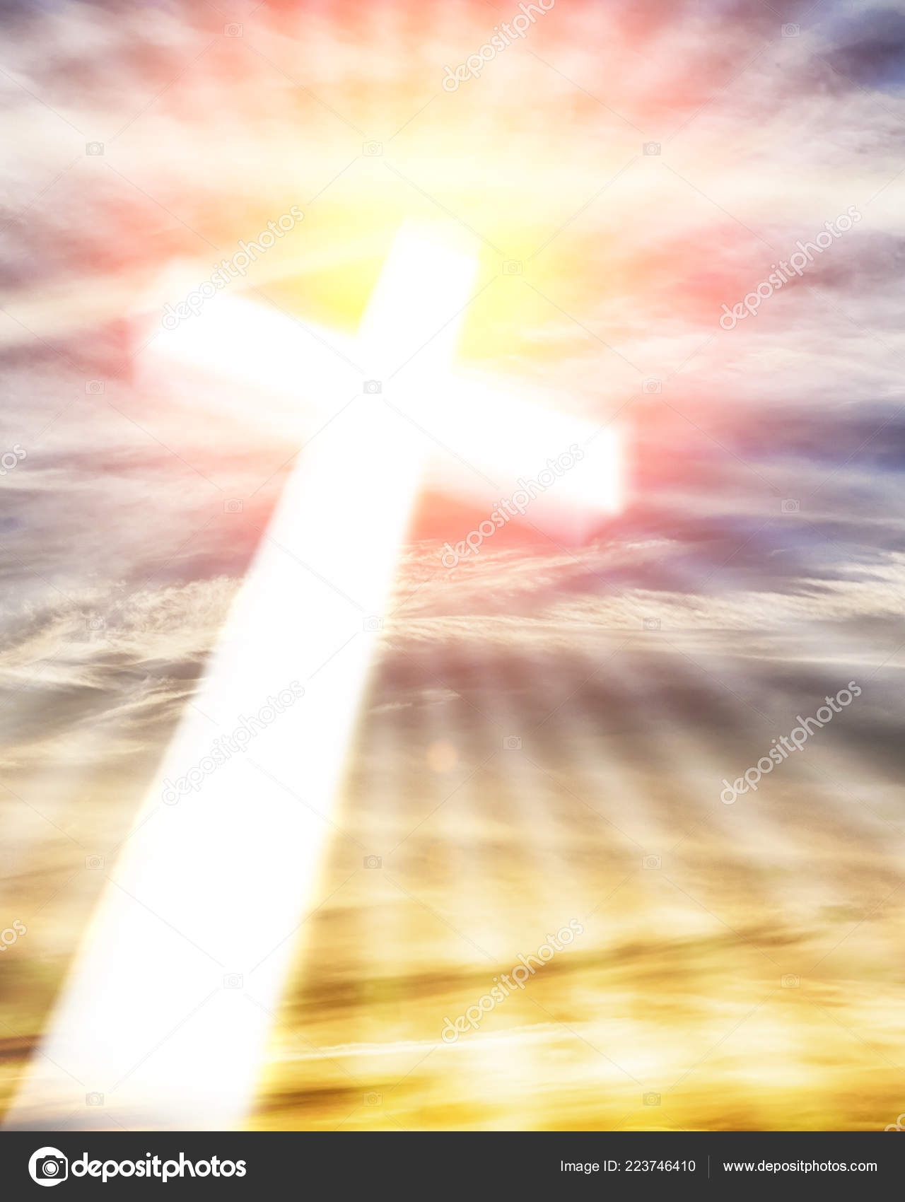 Glowing Cross Beautiful Sky Background — Stock Photo © merrydolla ...