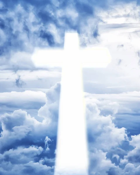 Glowing Cross Beautiful Sky Background — Stock Photo © merrydolla ...