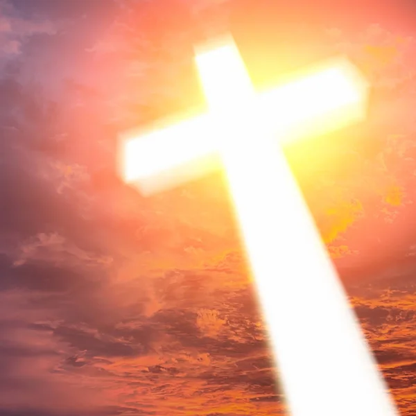 Glowing Cross Beautiful Sky Background — Stock Photo © merrydolla ...
