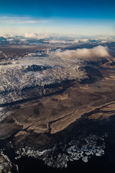 Aerial view of Iceland. Aerial view of amazing iceland landscapes ...