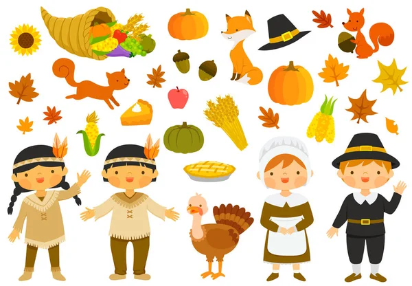Cute Thanksgiving Feast Clip Art