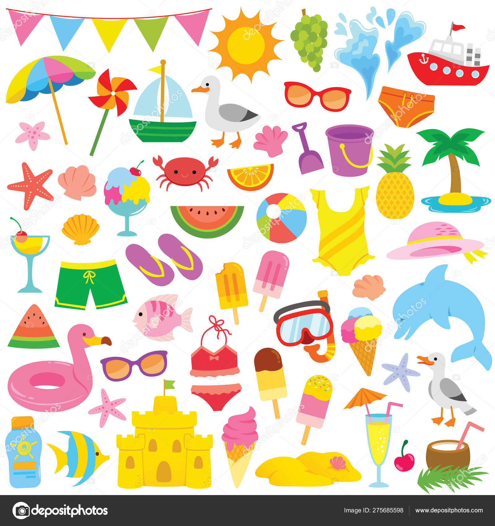 Summertime Kids Clip Art