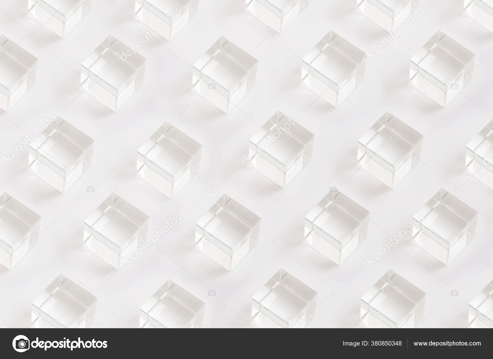 Crystal Cubes White Background Orderly Pattern — Stock Photo ...