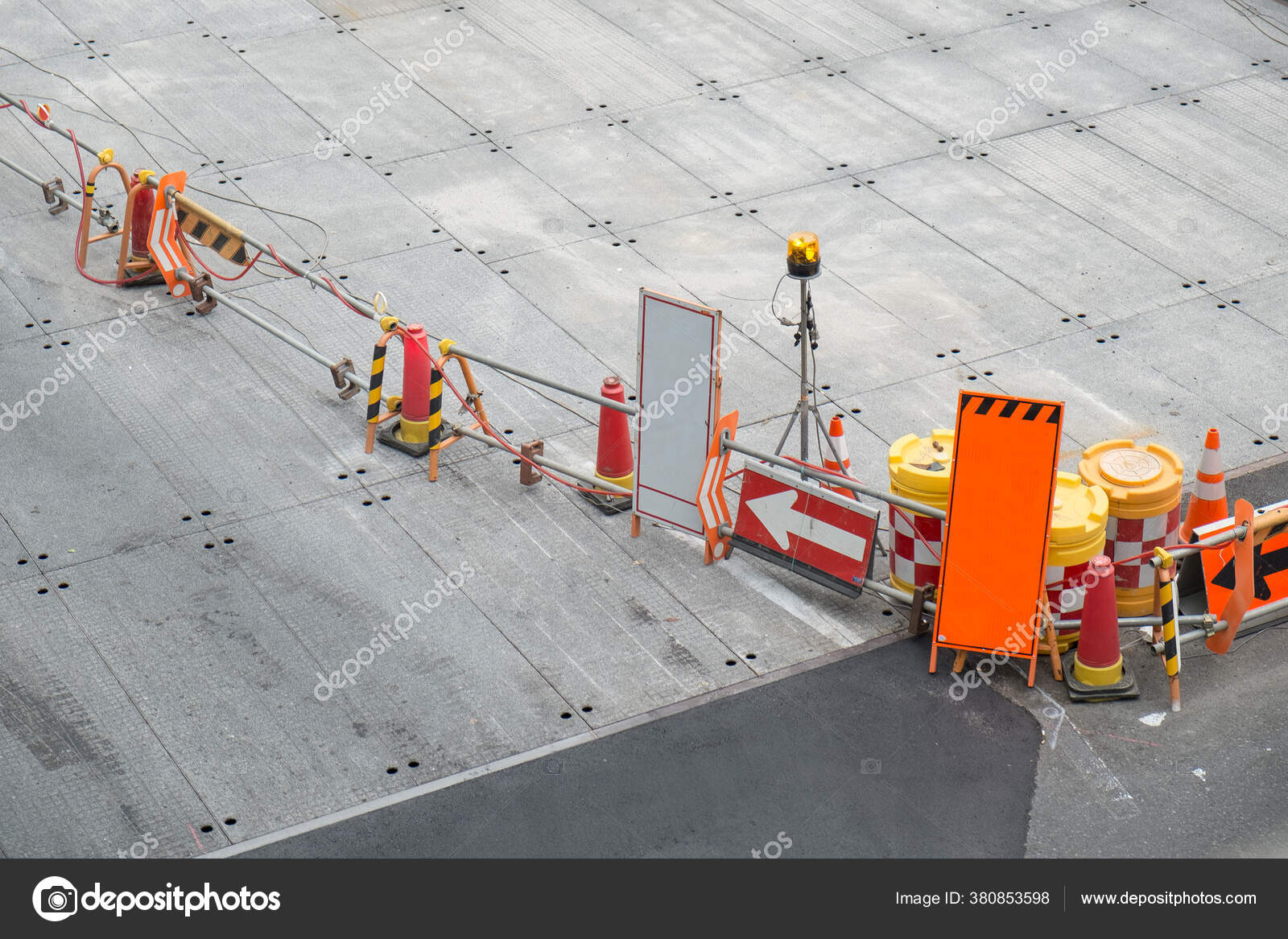 Barricade Set Construction Area Stock Photo by ©TaraPatta 380853598
