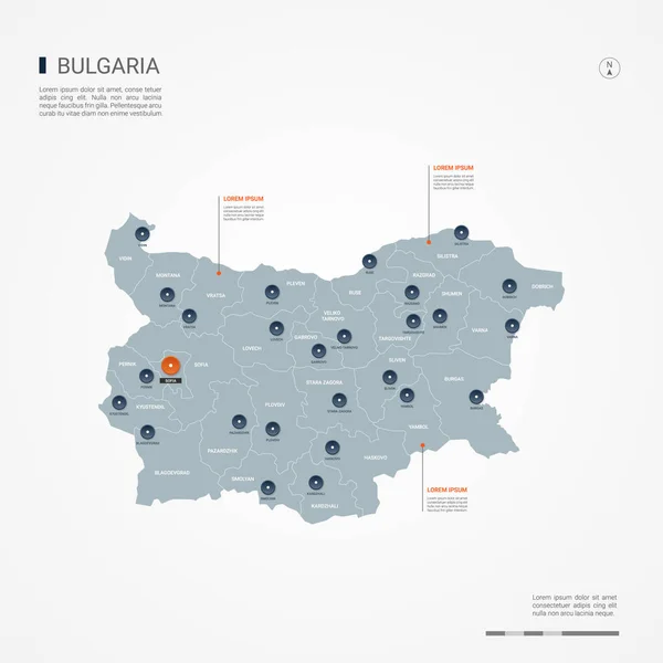 Imagens vetoriais Bulgaria map infographics | Depositphotos