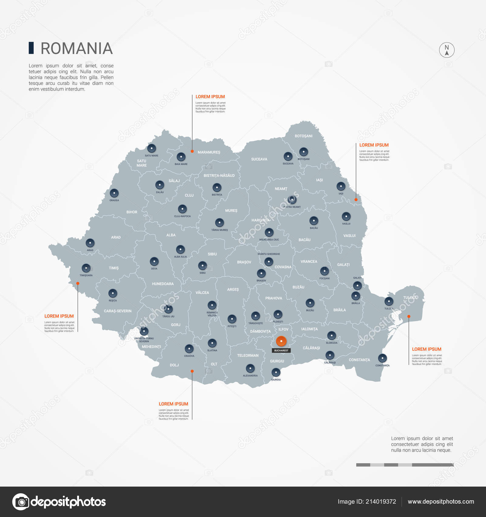 Romania Map With Cities