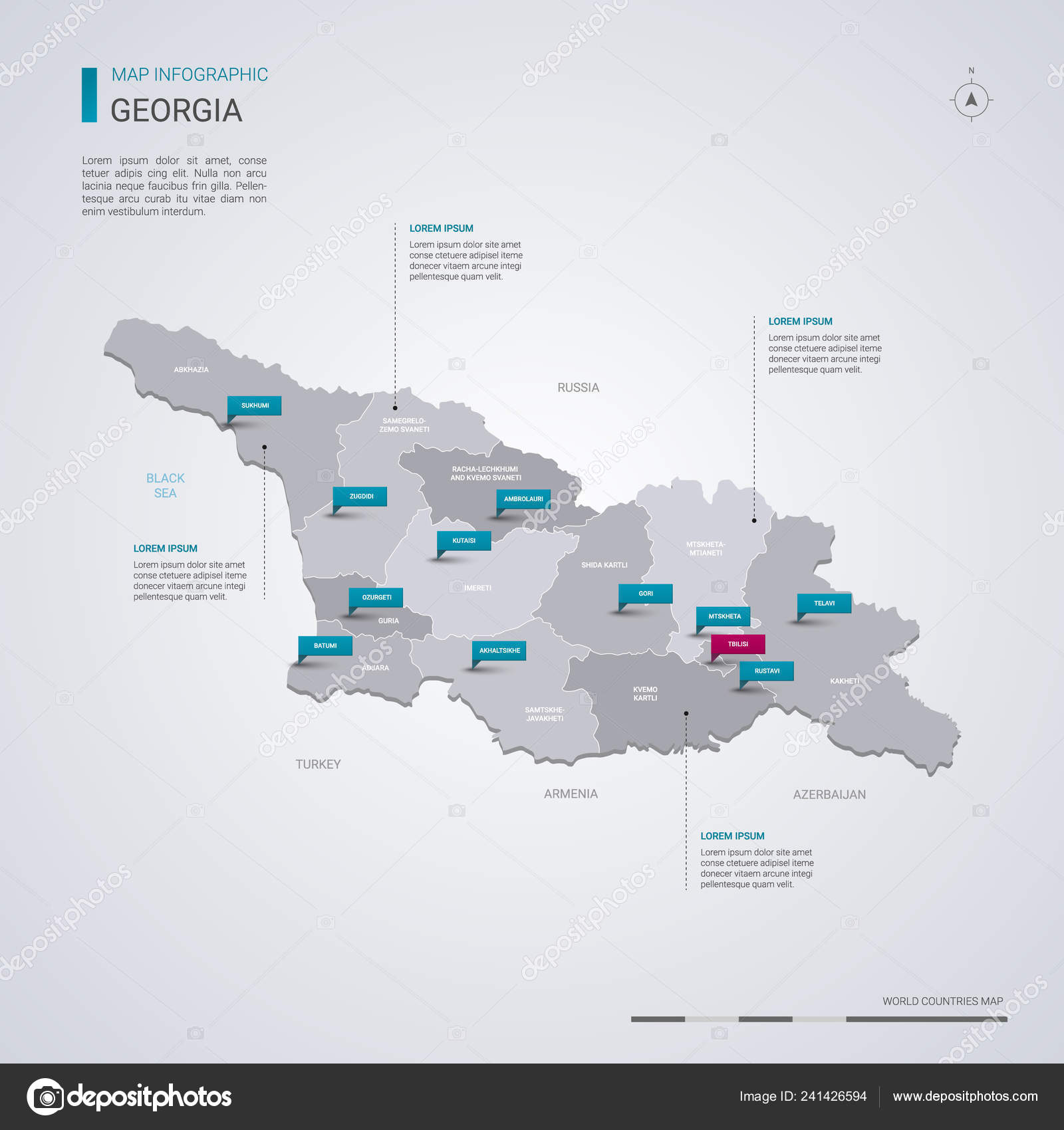 Georgia Region Map With Cities