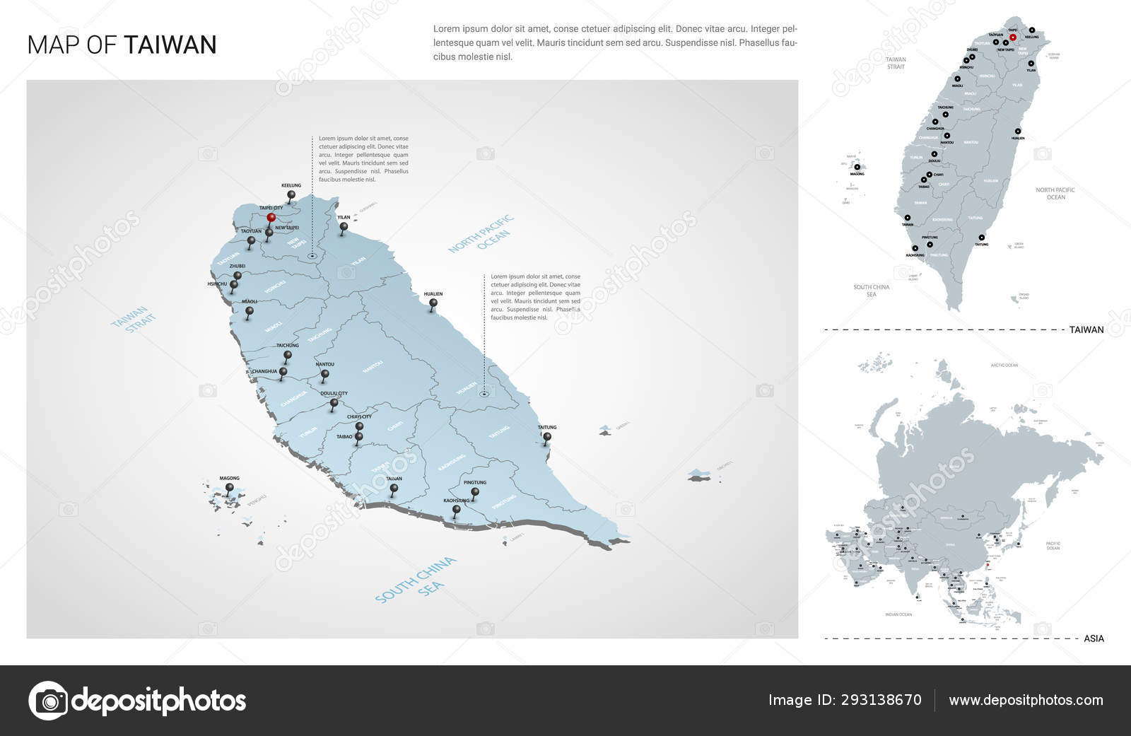 Vector set of Taiwan country. Stock Vector by ©molokowall 293138670