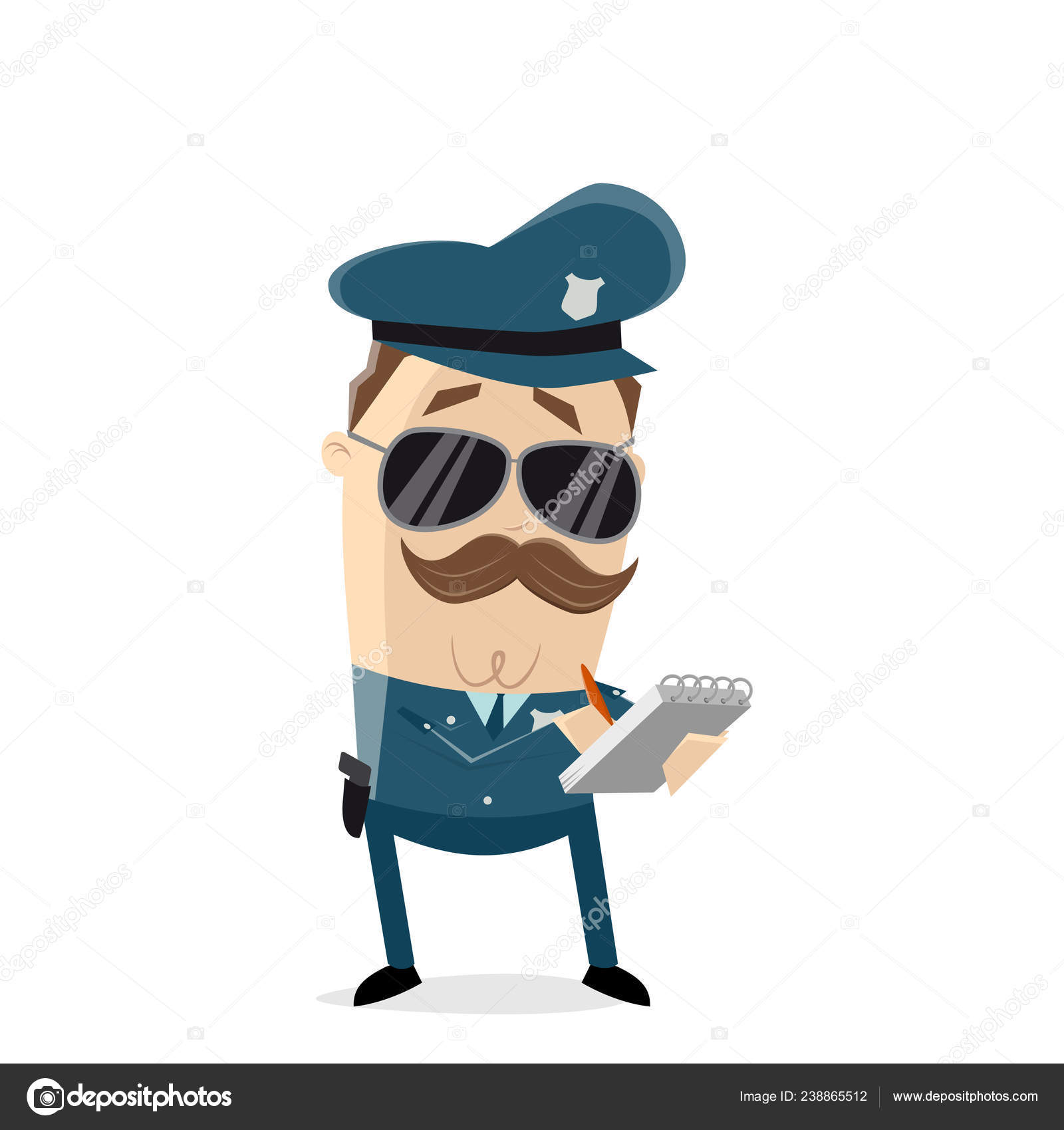 Police Giving Ticket Cartoon