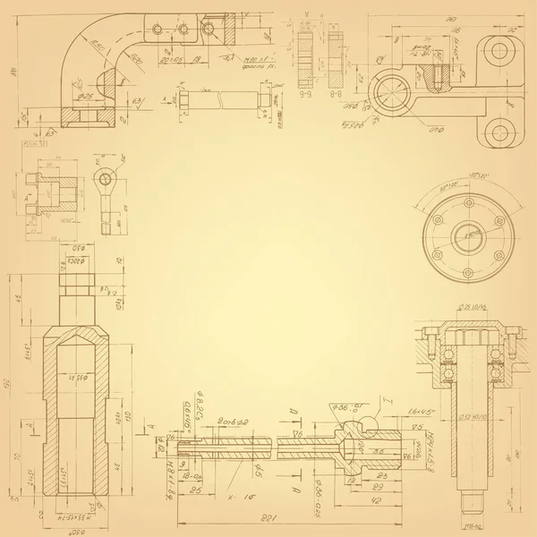 Technical drawing background .Mechanical Engineering drawing Stock Vector Image by ©Aleks49011 ...
