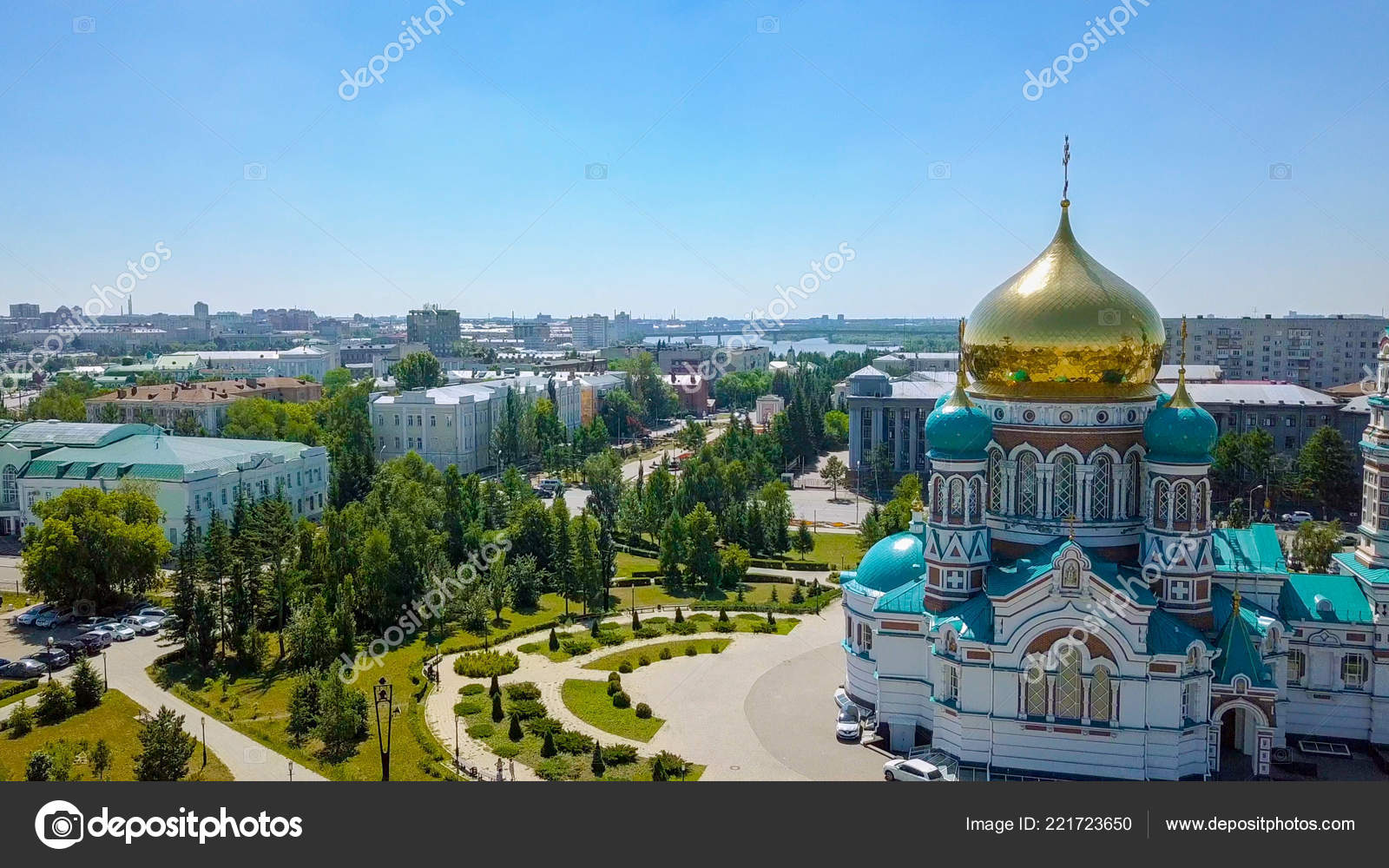 Cathedral Assumption Blessed Virgin Mary Panoramic Views City Omsk ...