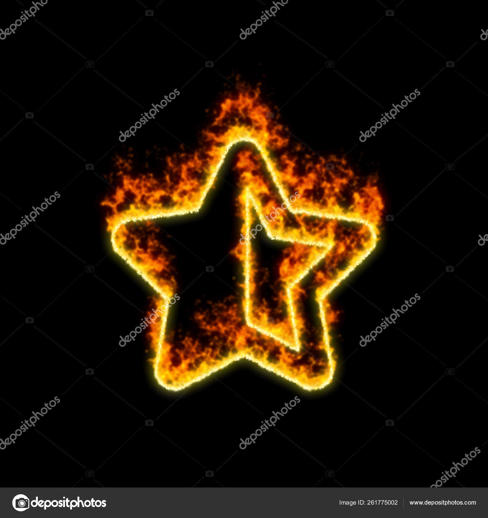 The symbol star half burns in red fire — Stock Photo © MaykovNikita ...