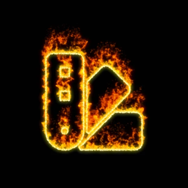 The symbol swatch book burns in red fire - Stock Image - Everypixel