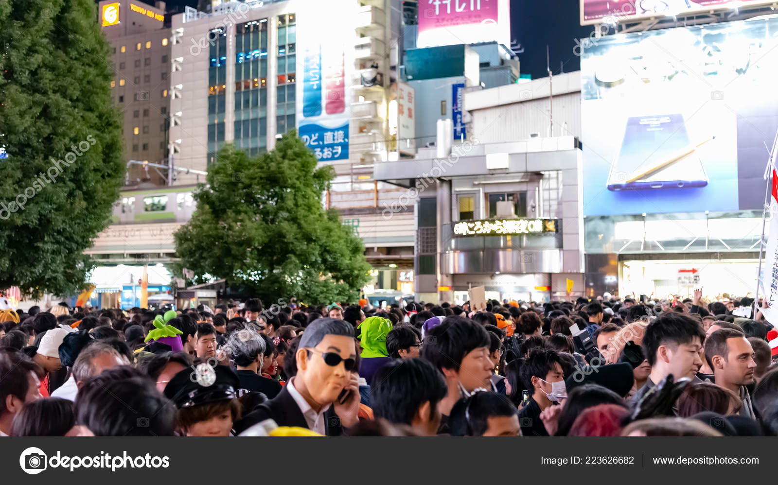 Tokyo Japan Oct 2018 Unbelievable Crowd People Shibuya District ...