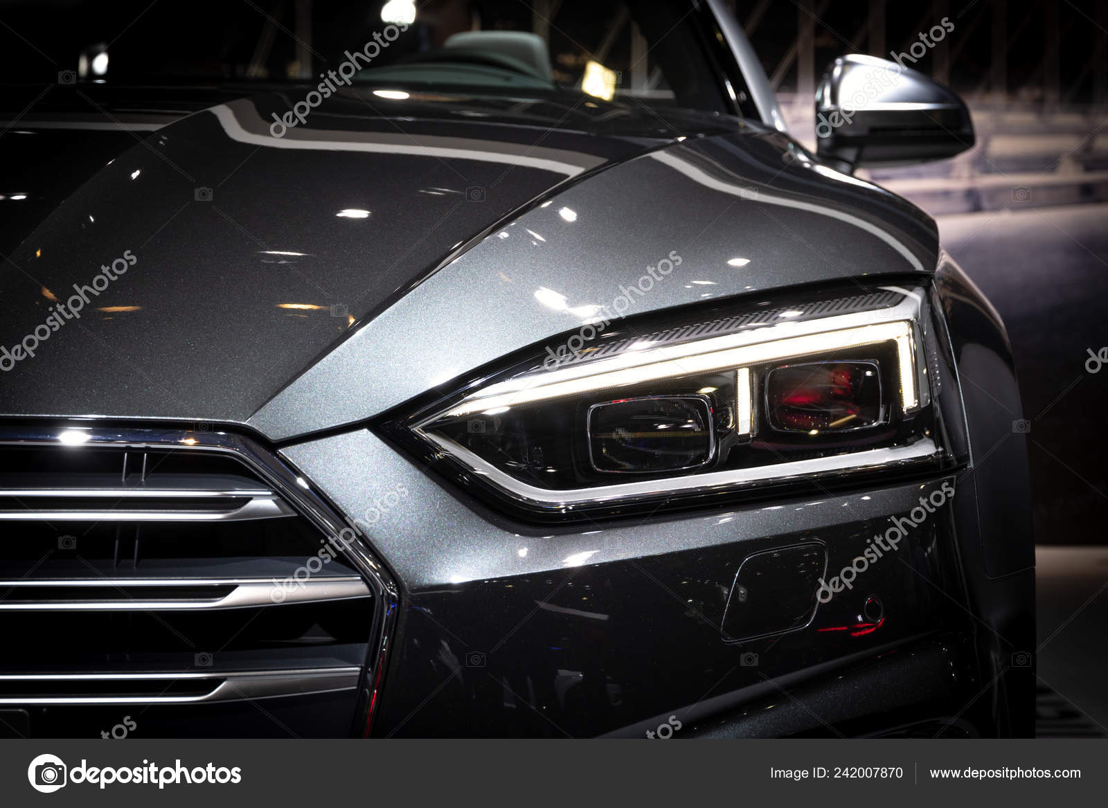 Bruselas Ene 2017 Primer Plano Del Nuevo Audi Presentado Salón — Foto ...