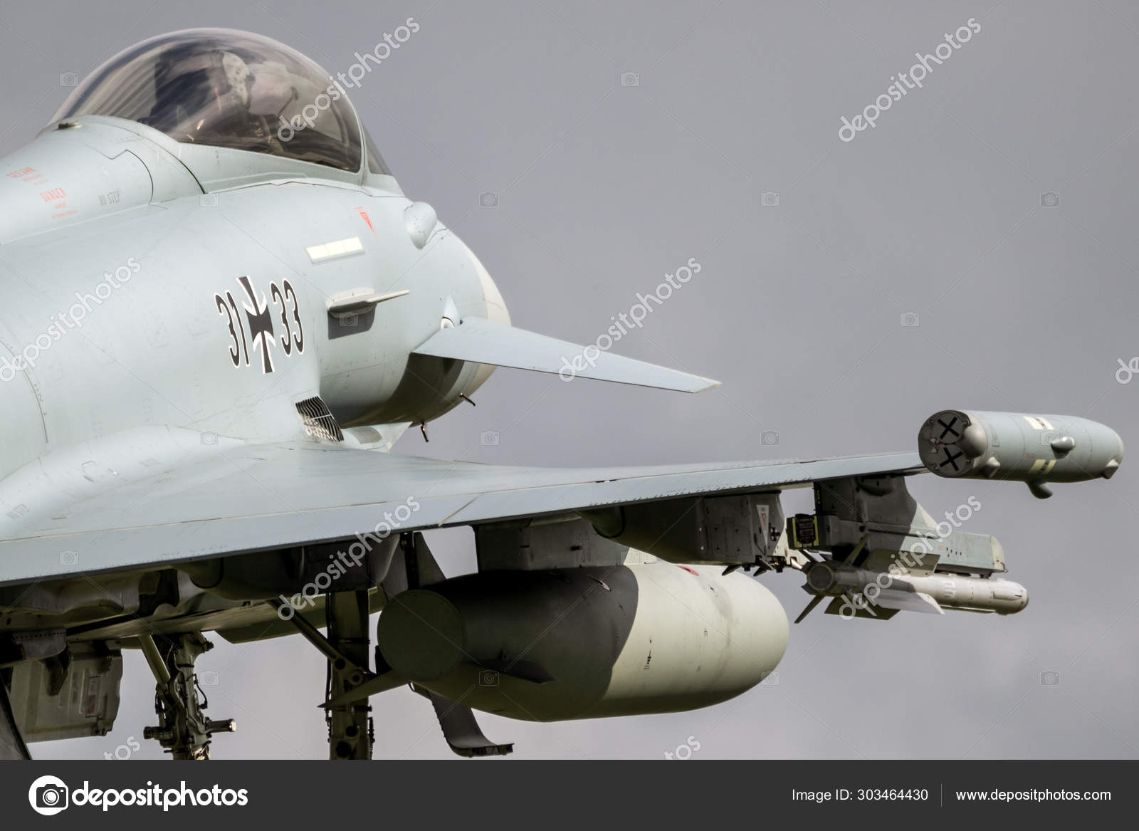 German Air Force Eurofighter Typhoon fighter jet plane — Stock ...