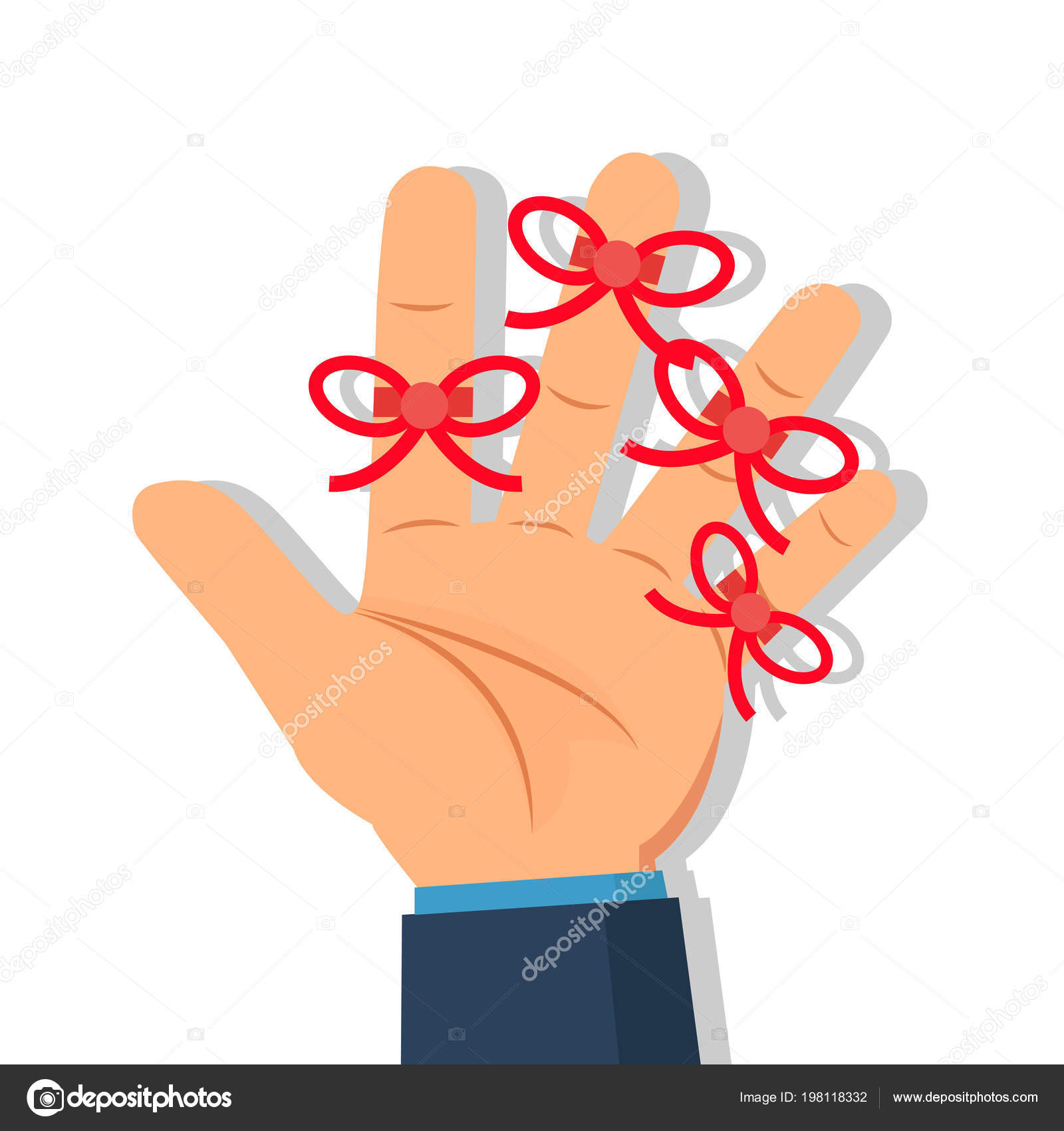 String Around Finger Reminder Clip Art