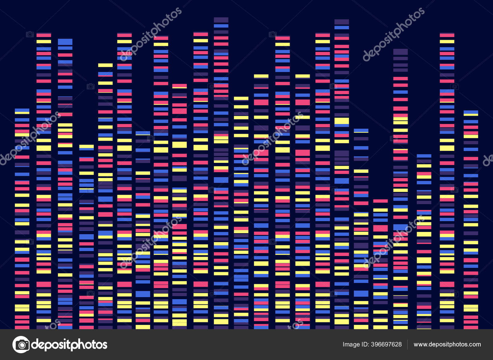 Visualisasi Data Genomik Tes Dna Ilustrasi Vektor Vektor Stok oleh ...